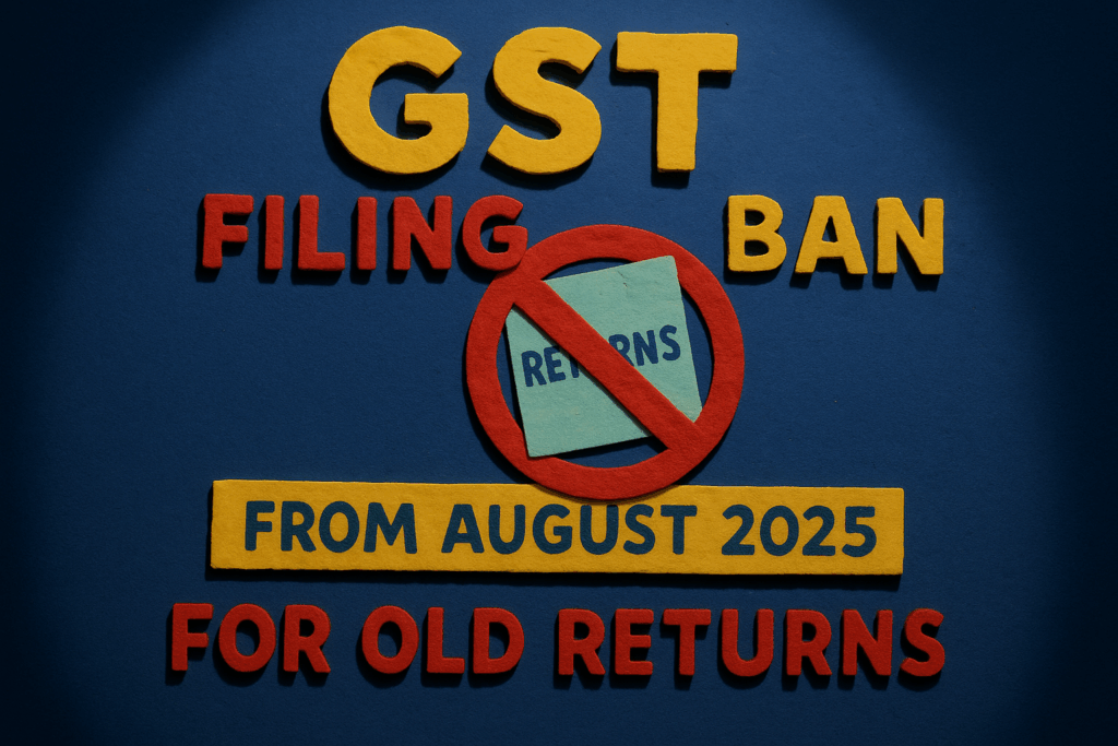 GST Filing Ban from August 2025 for Old Returns | New GST Advisory